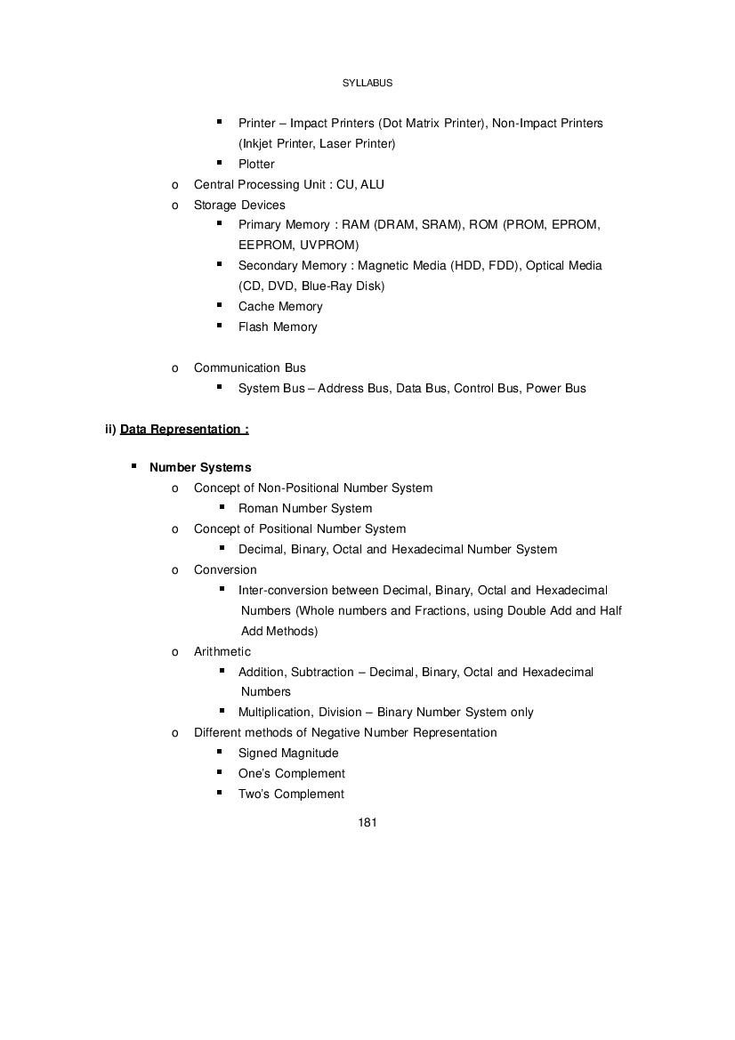 WBCHSE Class 11 Computer Application Syllabus 2023 PDF West Bengal