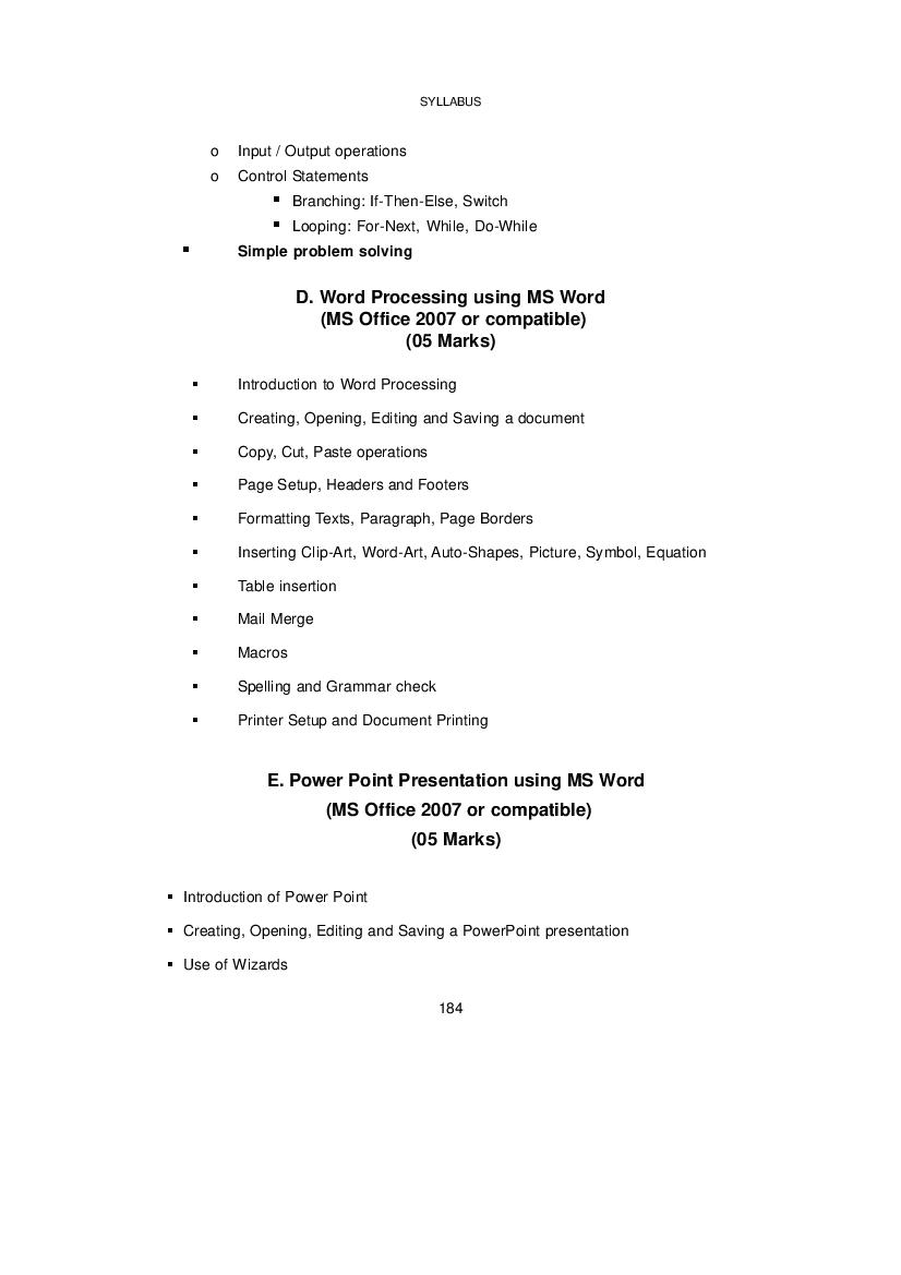 WBCHSE Class 11 Computer Application Syllabus 2023 PDF West Bengal