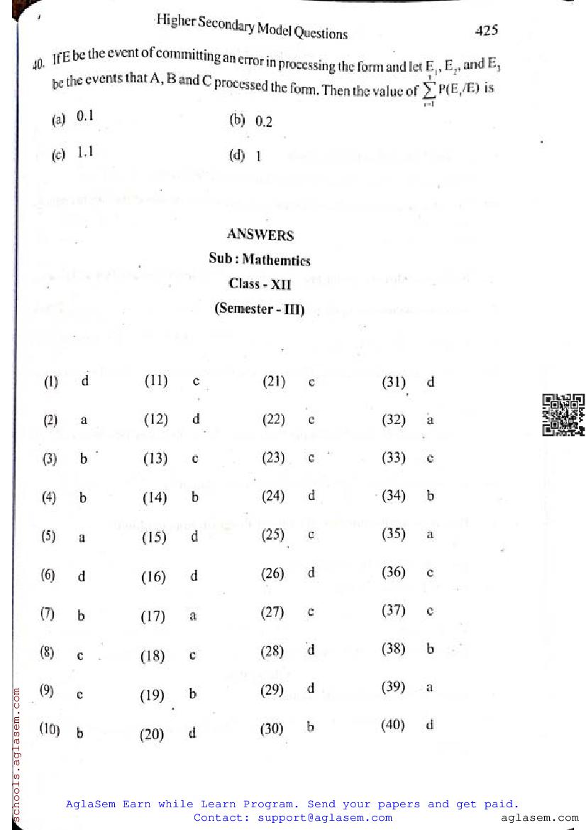 WBCHSE 12th Math Model Paper 2025 (PDF) – Download Here
