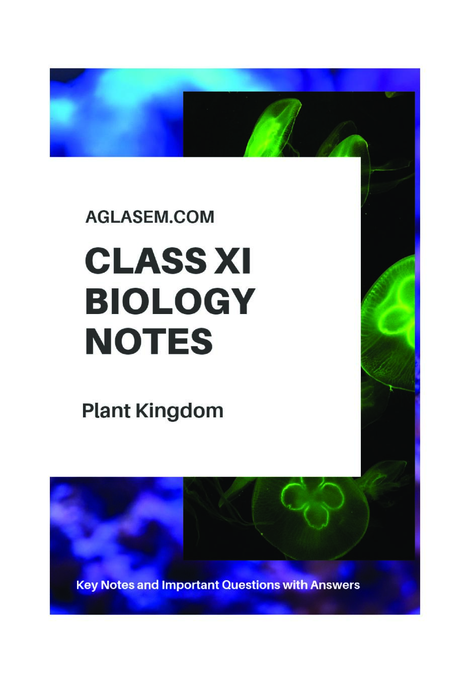 CBSE Notes Class 11 Biology Plant Kingdom AglaSem Schools CBSE Notes Class 11 Biology Plant Kingdom AglaSem Schools