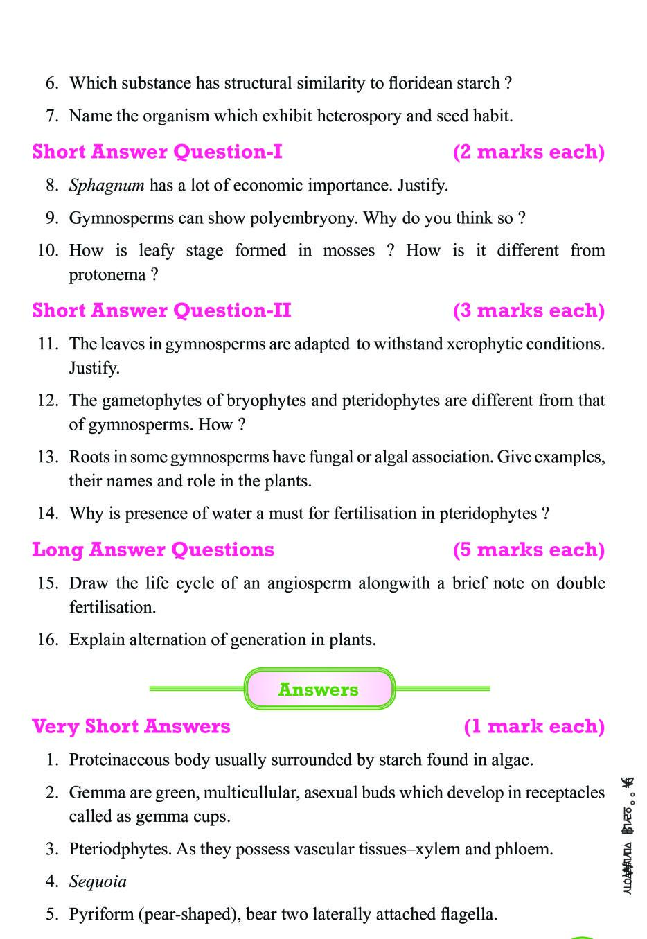 Plant Kingdom Notes For Class 11 Biology PDF OneEdu24