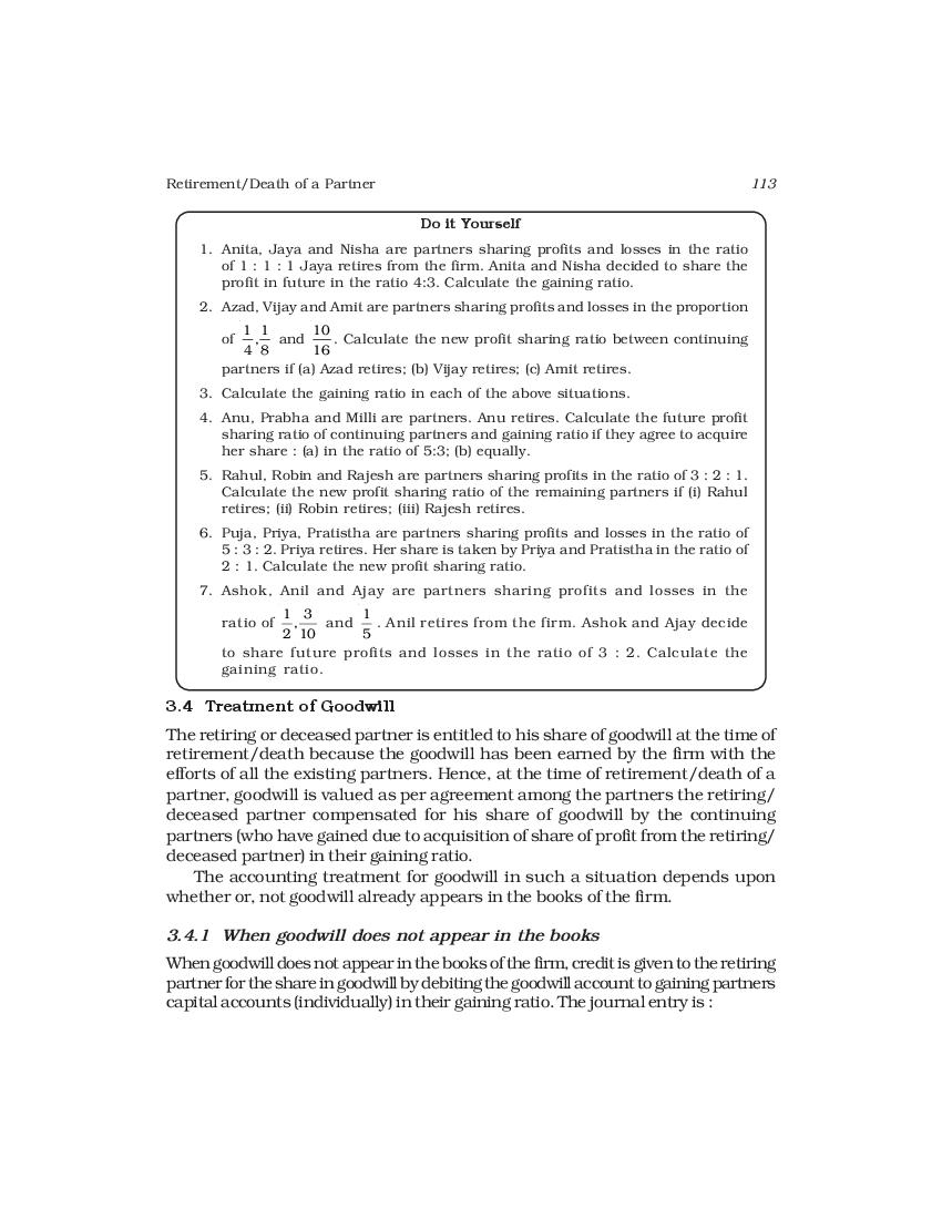 UP Board Book Class 12 Accountancy Part 1 Chapter 3 Reconstitution Of