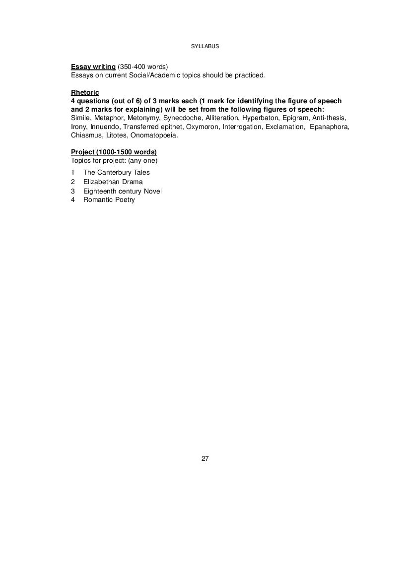 WBCHSE Class 11 English Syllabus 2023 PDF West Bengal Board Class