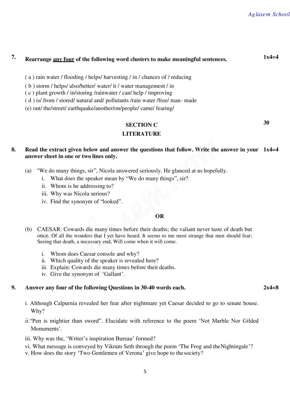 CBSE Sample Papers 2022 for Class 10 – English Communicative