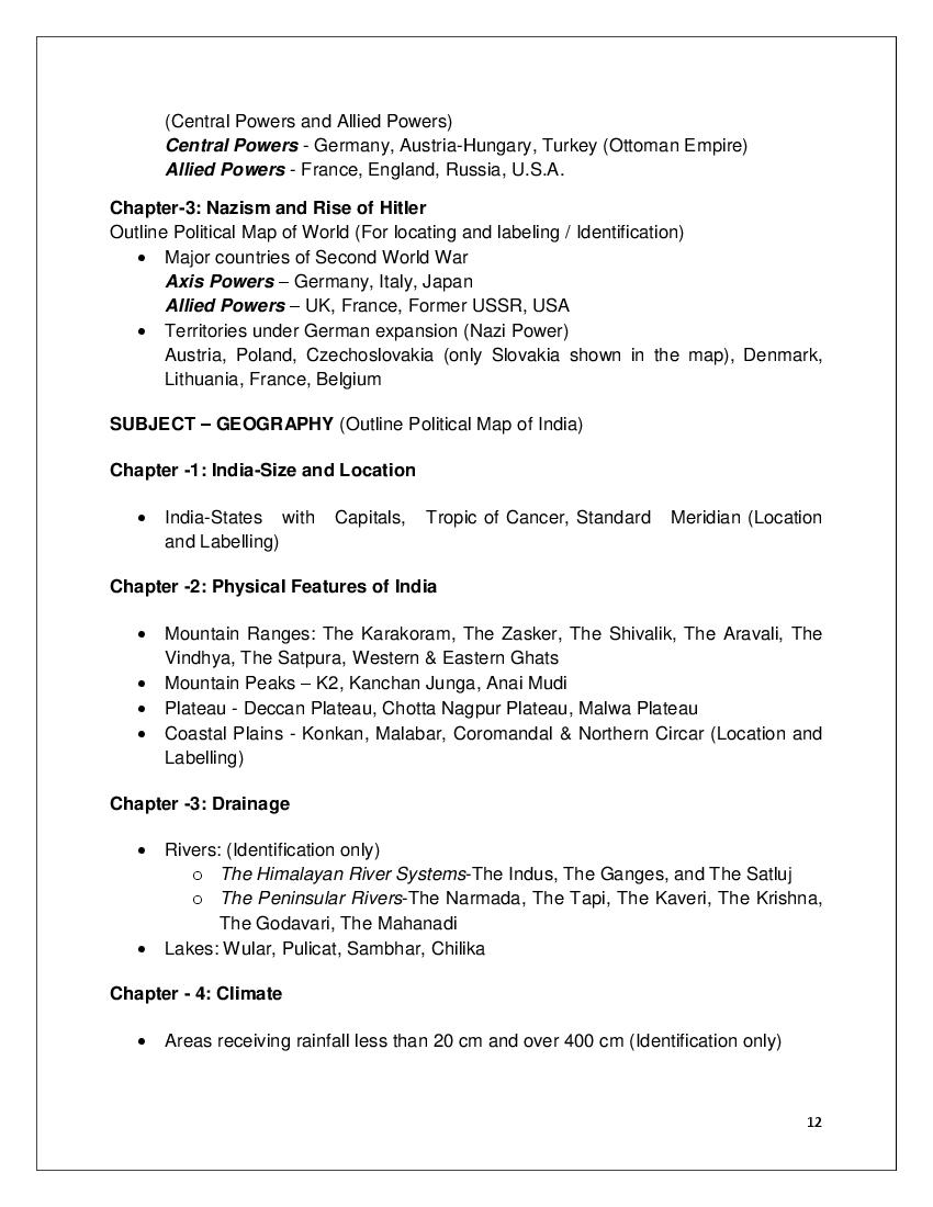 CBSE Class 9 Syllabus 2022 23 Social Science Term 1 Term 2