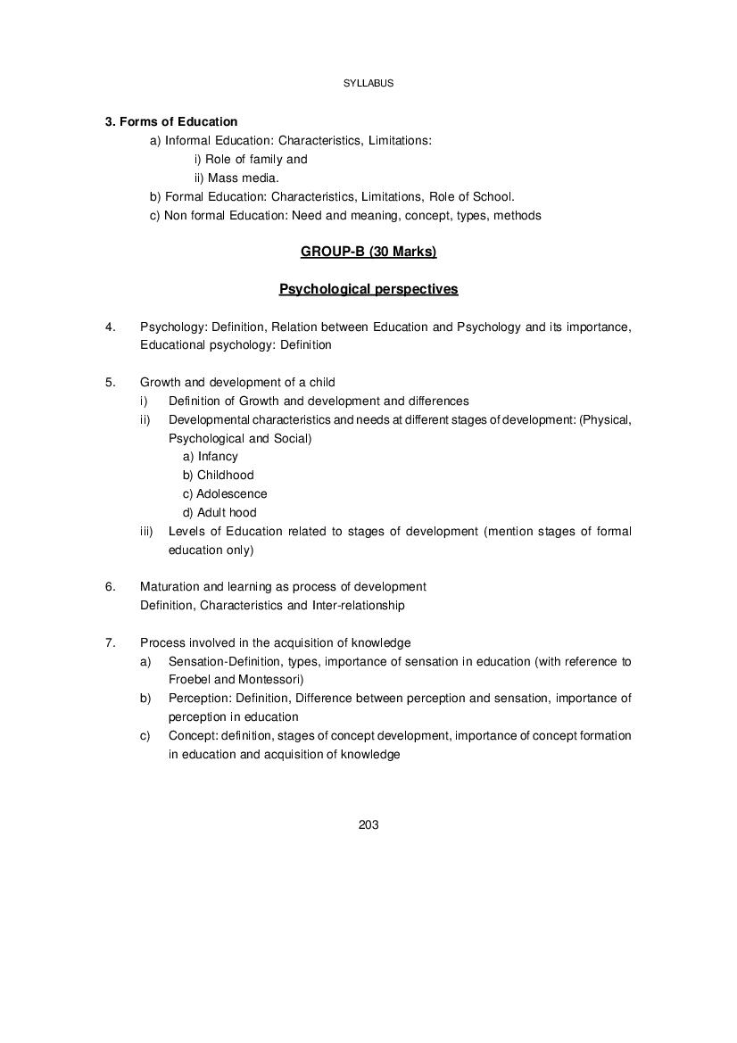 WBCHSE Class 11 Education Syllabus 2023 PDF West Bengal Board Class