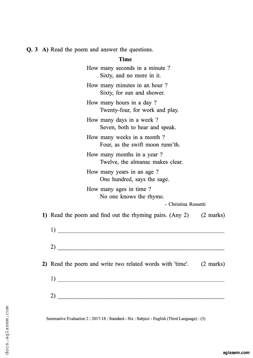 Class 6 English Sample Paper 2023 Maharashtra Board PDF Maha Std Class 6 English Sample Paper 2023 Maharashtra Board PDF Maha Std