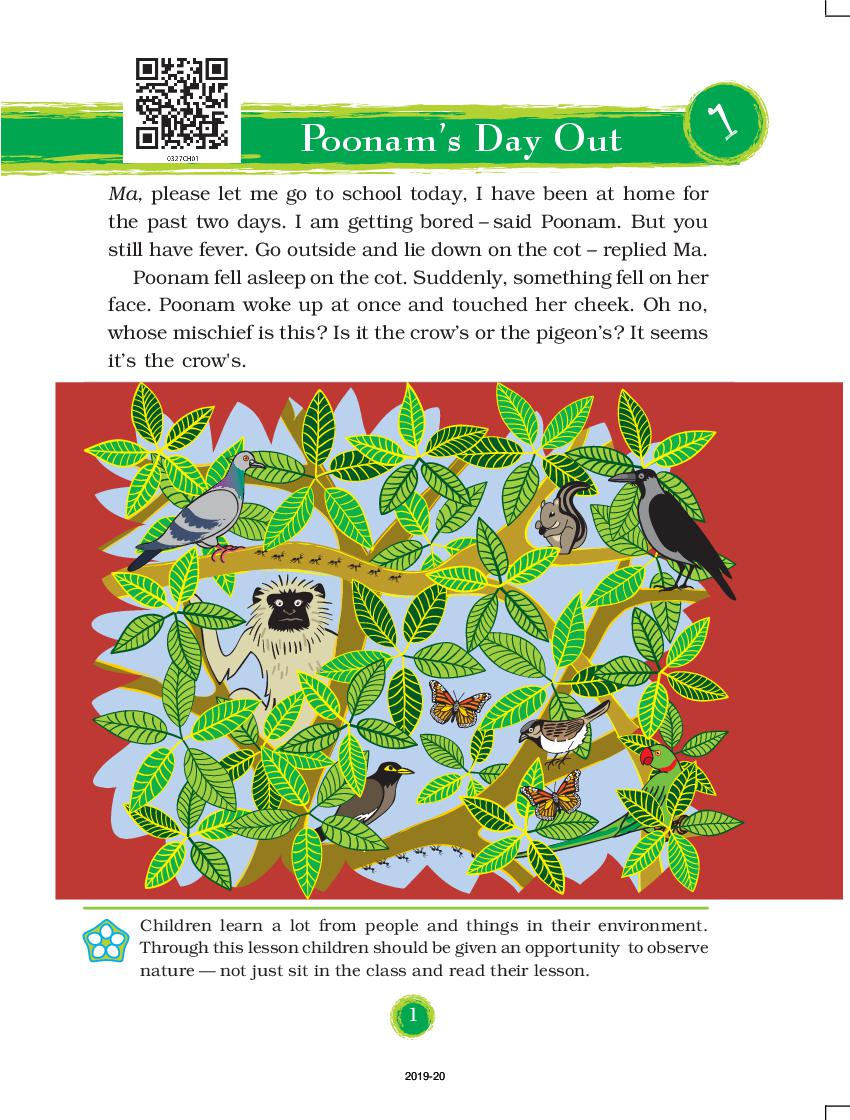 NCERT Book Class 3 EVS Chapter 1 Poonam s Day Out