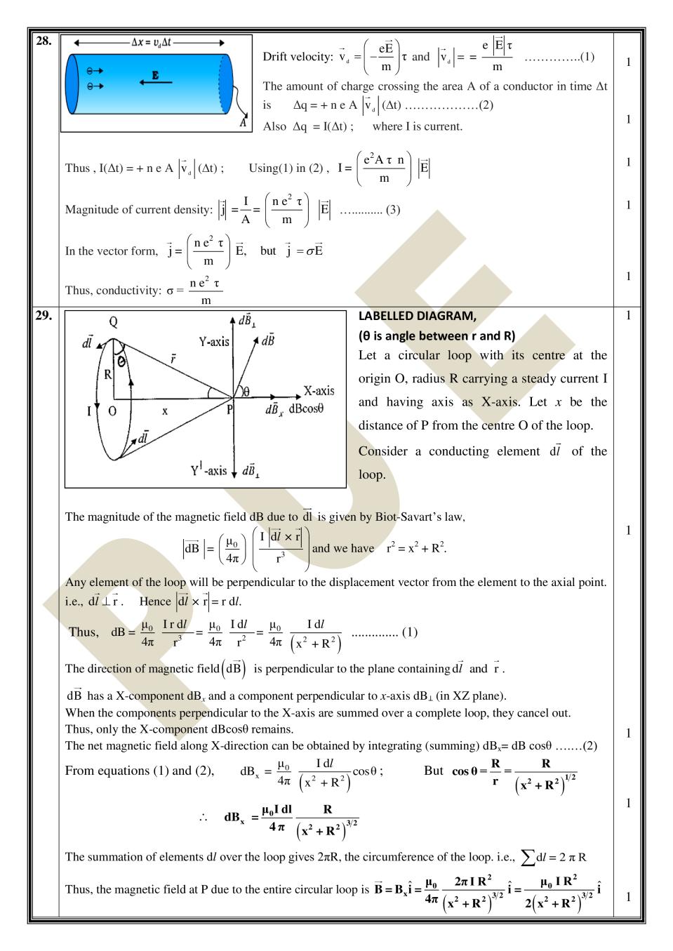 Karnataka 2nd PUC Model Question Paper for Physics