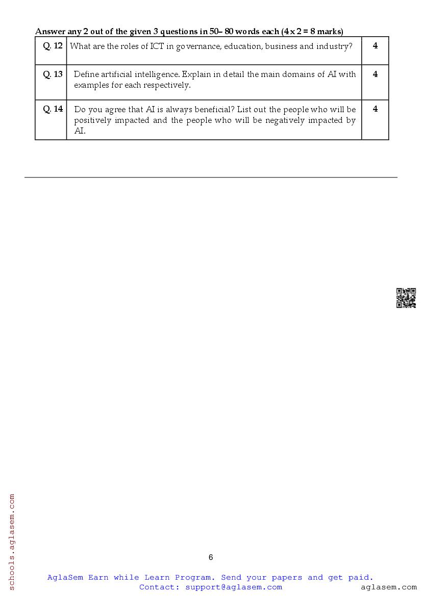 Class 9 Artificial Intelligence Half Yearly Question Paper 2024 | Download 9th Half Yearly ...