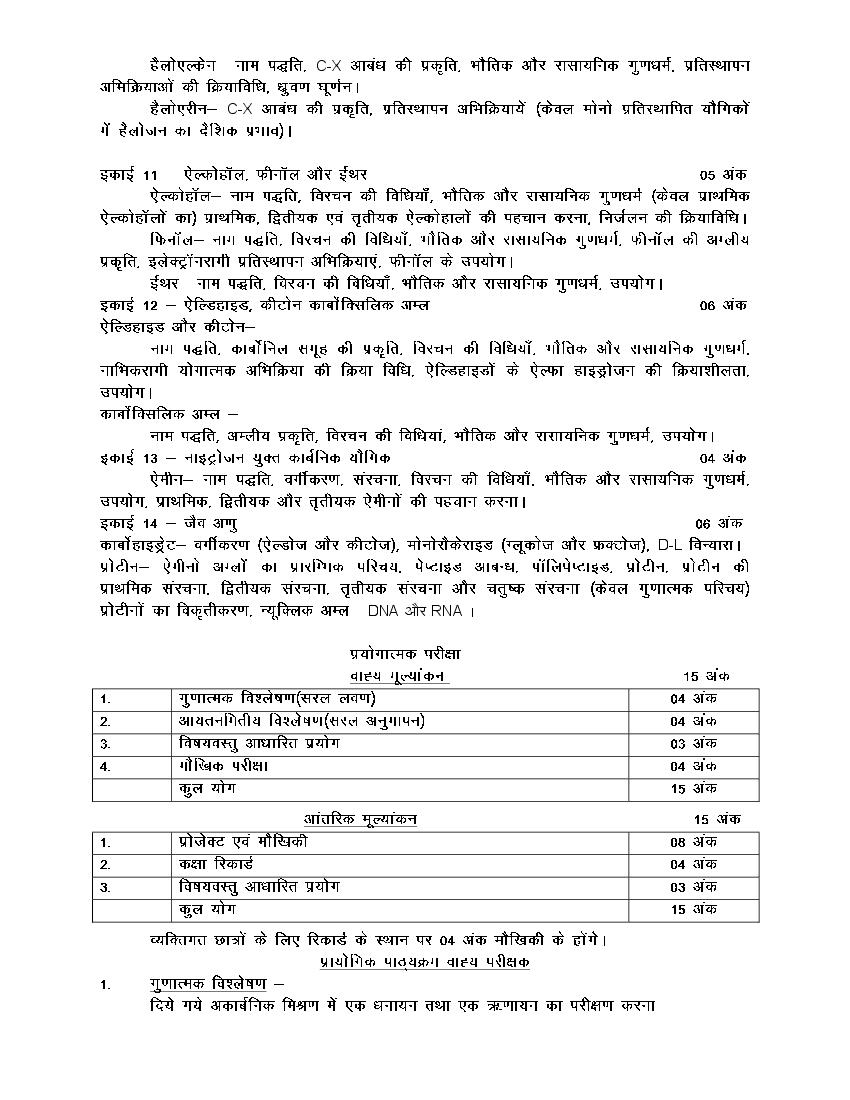 UP Board Syllabus 2023 Class 12 Chemistry UPMSP Syllabus Download PDF UP Board Syllabus 2023 Class 12 Chemistry UPMSP Syllabus Download PDF