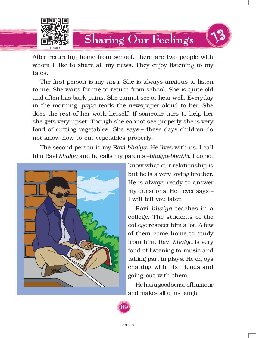 NCERT Book Class 3 EVS Chapter 13 Sharing Our Feelings AglaSem Schools NCERT Book Class 3 EVS Chapter 13 Sharing Our Feelings AglaSem Schools