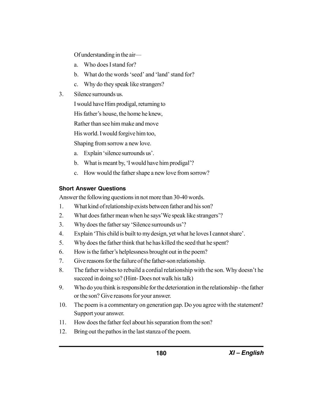 Class 11 English Father To Son Notes Important Questions Practice Paper Class 11 English Father To Son Notes Important Questions Practice Paper