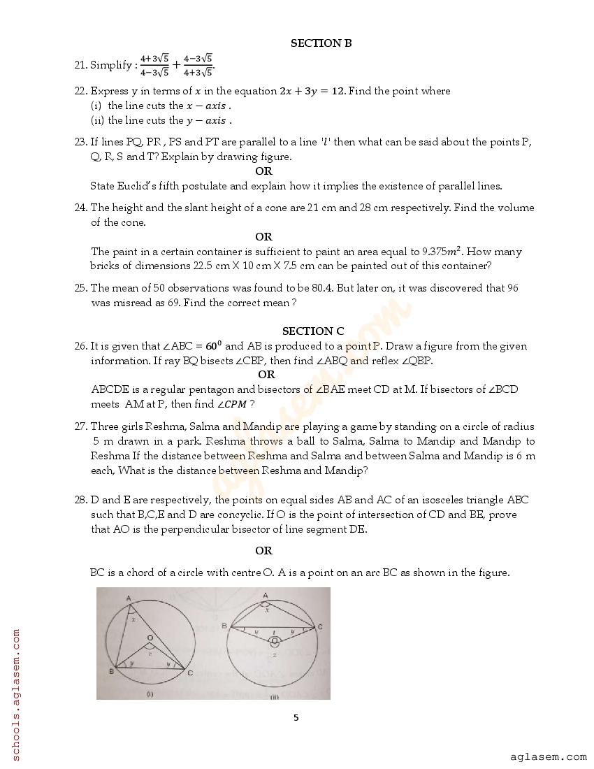Class 9 Maths Question Paper 2023 PDF 9th Annual Exam Maths Class 9 Maths Question Paper 2023 PDF 9th Annual Exam Maths