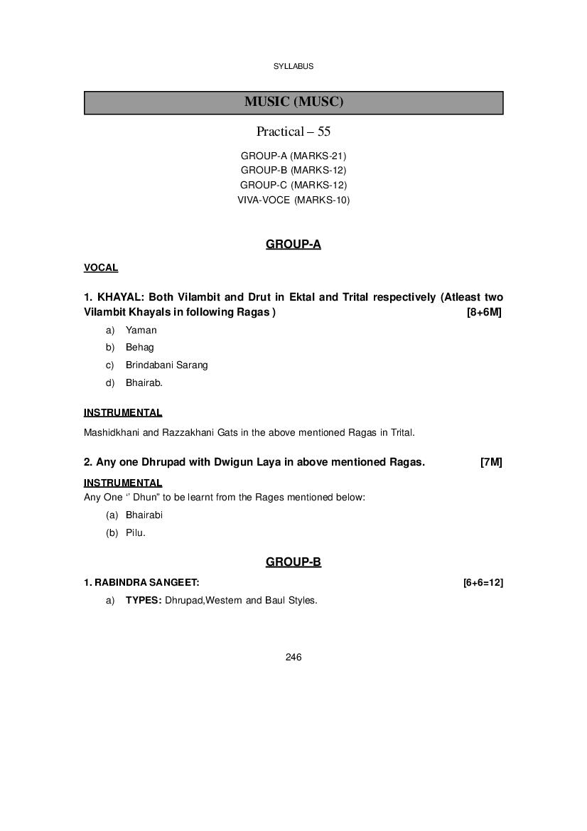 WBCHSE Class 11 Music Syllabus 2024 PDF West Bengal Board Class 11