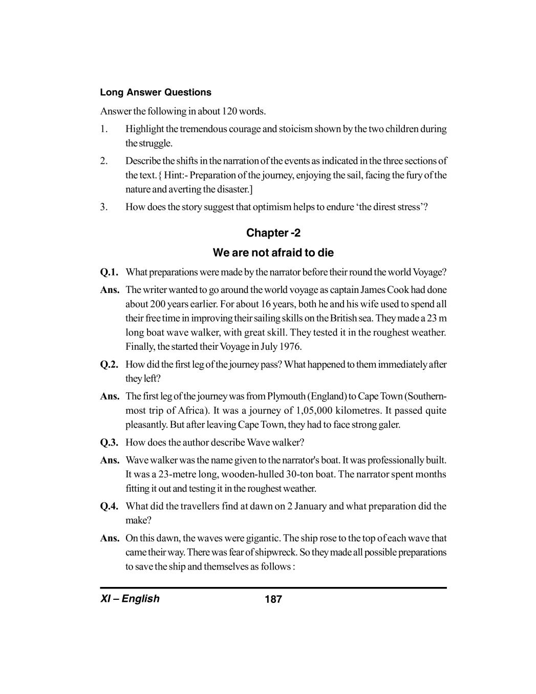 We re Not Afraid To Die If We Can All Be Together Class 11 Notes PDF