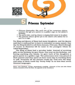 NCERT Book Class 8 English (It So Happened) Chapter 5 Princess September