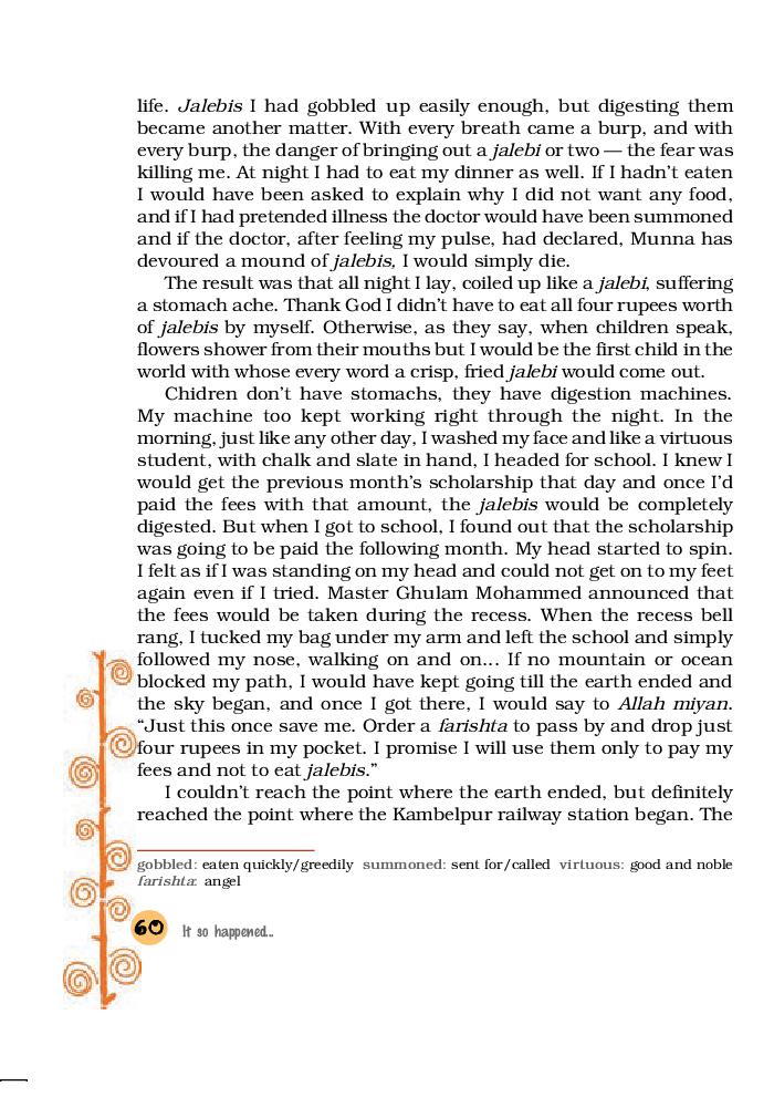 NCERT Book Class 8 English Chapter 7 Jalebis PDF AglaSem