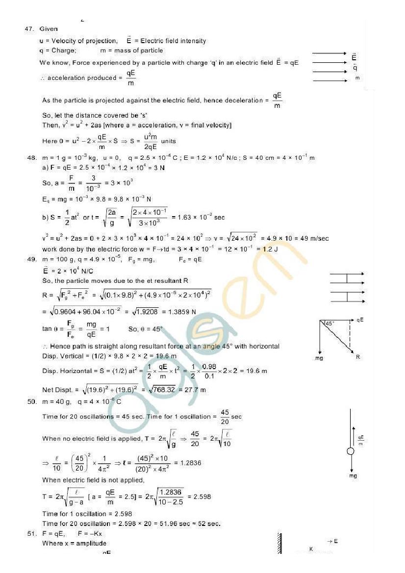 HC Verma Solutions Class 12 Chapter 29 Electric Field and Potential ...