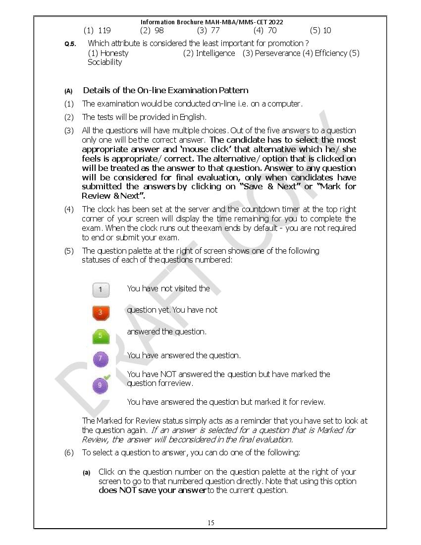 MBA CET Sample Paper 2023 - Download PDF