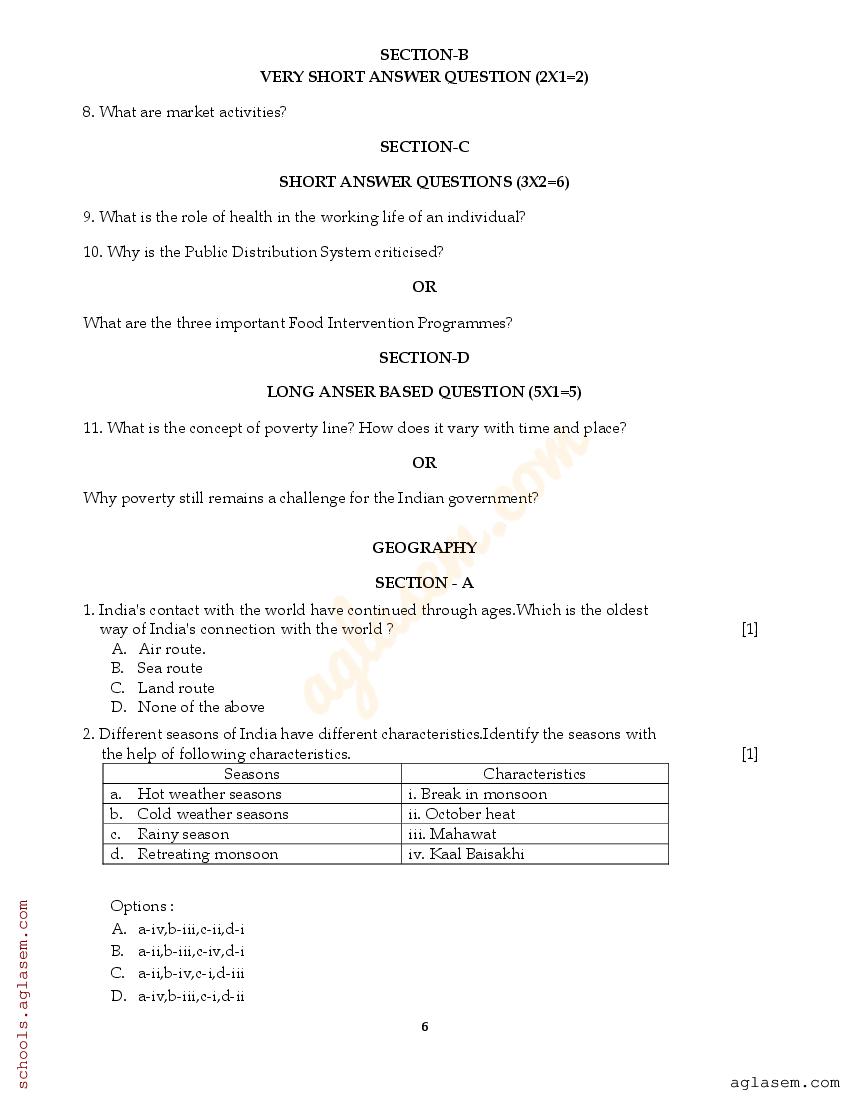 Class 9 Social Science Question Paper 2023 (PDF) - 9th Annual Exam ...