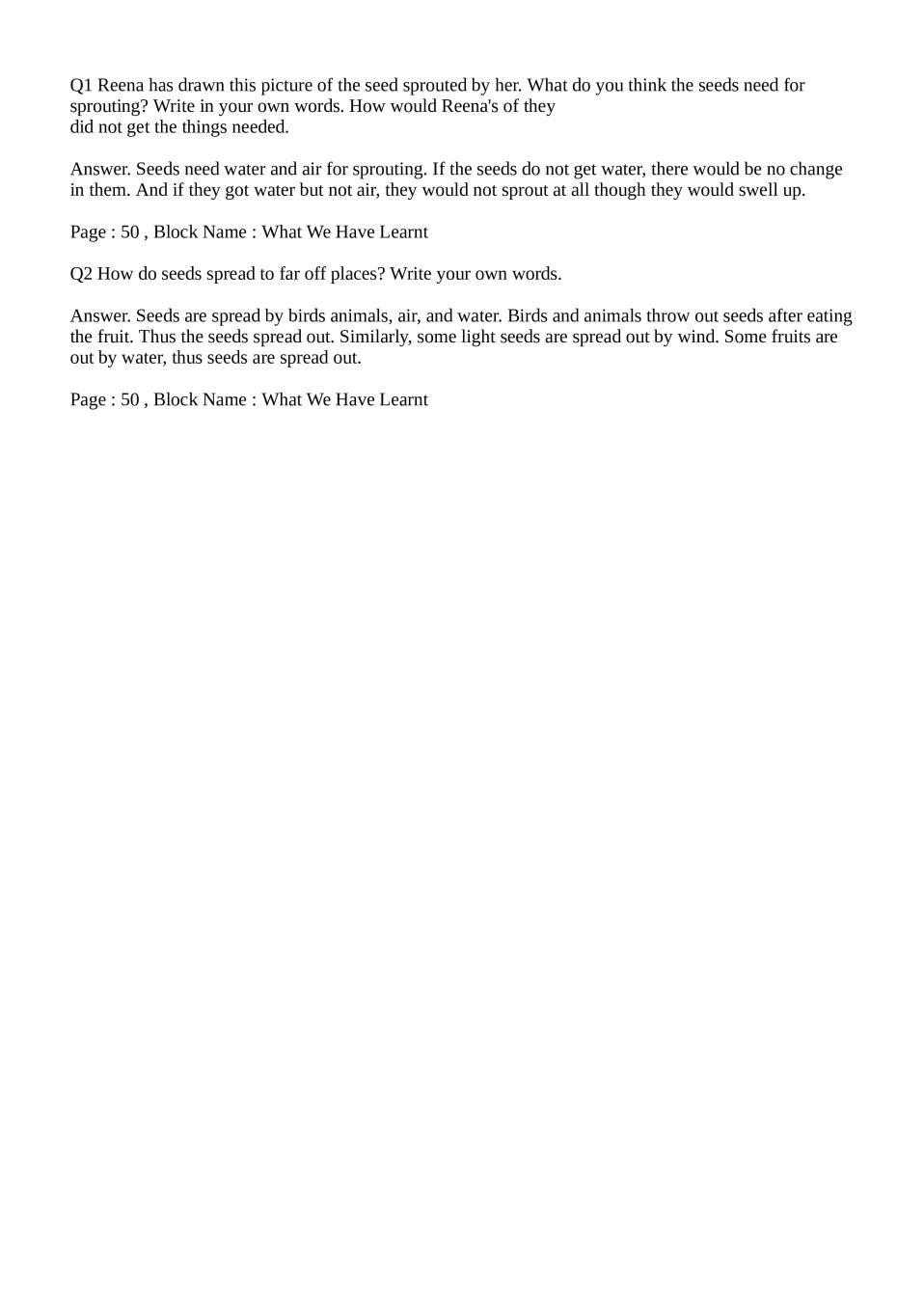 NCERT Solutions For Class 5 EVS Chapter 5 Seeds And Seeds PDF NCERT Solutions For Class 5 EVS Chapter 5 Seeds And Seeds PDF