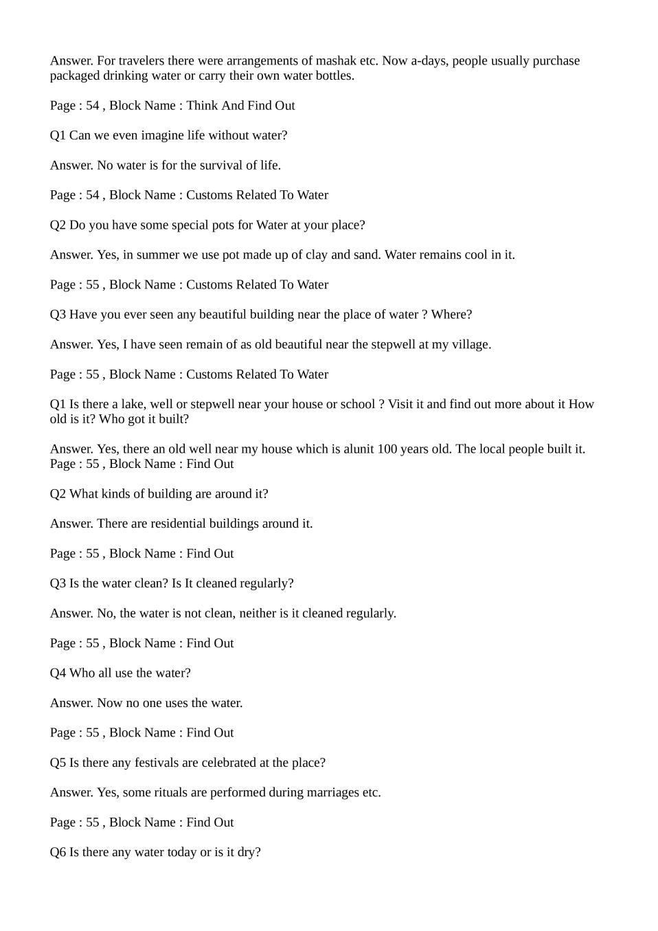 NCERT Solutions For Class 5 EVS Chapter 6 Every Drop Counts PDF NCERT Solutions For Class 5 EVS Chapter 6 Every Drop Counts PDF