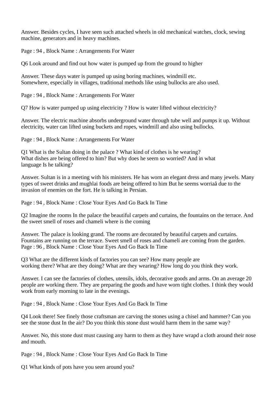 NCERT Solutions For Class 5 EVS Chapter 10 Walls Tell Stories PDF 