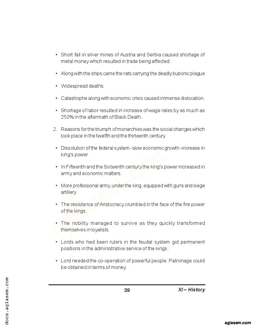 Class 11 History Notes for The Three Orders (PDF) - Study Material ...