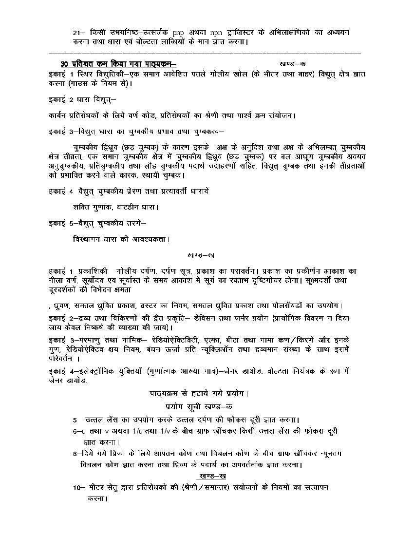 UP Board Syllabus 2023 Class 12 Physics UPMSP Syllabus Download PDF