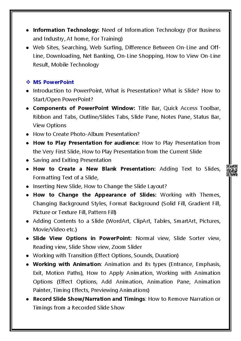 PSEB Class 8th Computer Science Syllabus 2025 | Download latest Punjab ...