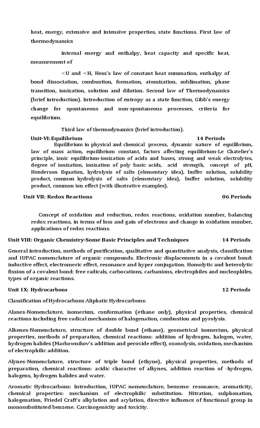 PSEB Class 11th Chemistry Syllabus 2023 24 PDF PSEB Class 11th Chemistry Syllabus 2023 24 PDF