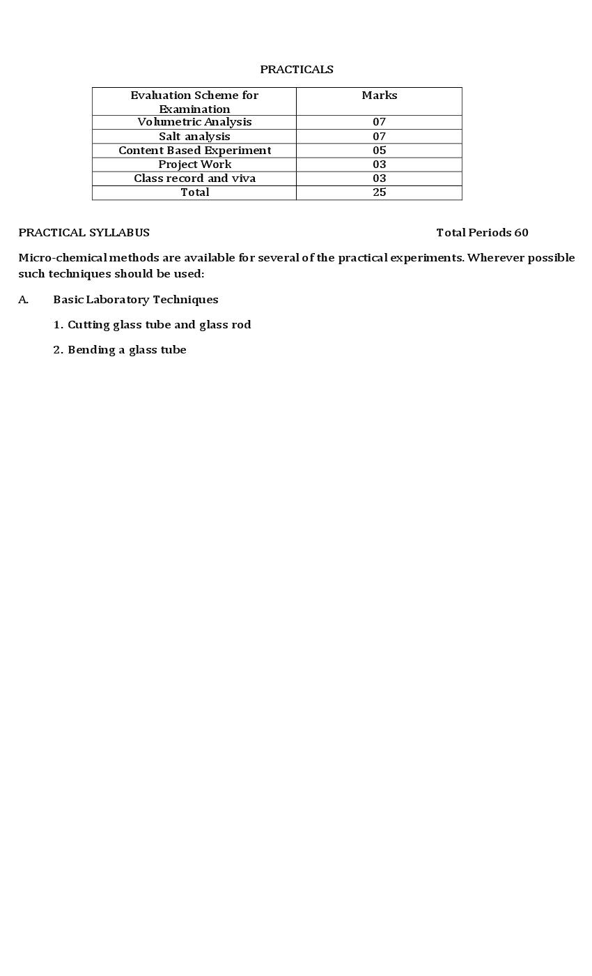 PSEB Class 11th Chemistry Syllabus 2024 PDF PSEB Class 11th Chemistry Syllabus 2024 PDF