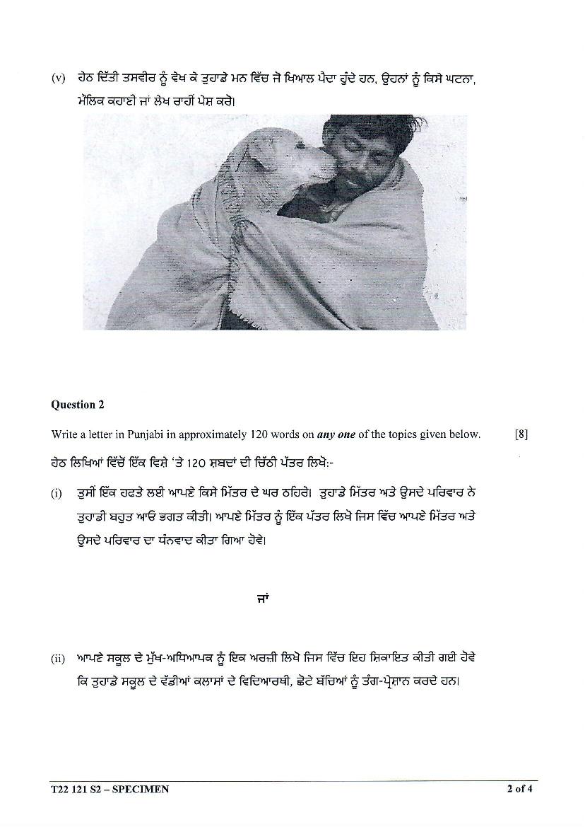 ICSE Class 10 Punjabi Sample Paper 2022