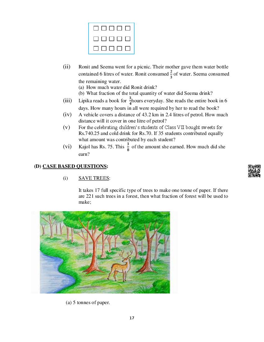 Class 7 Maths Notes for Fractions and Decimals (PDF) - Study Material ...