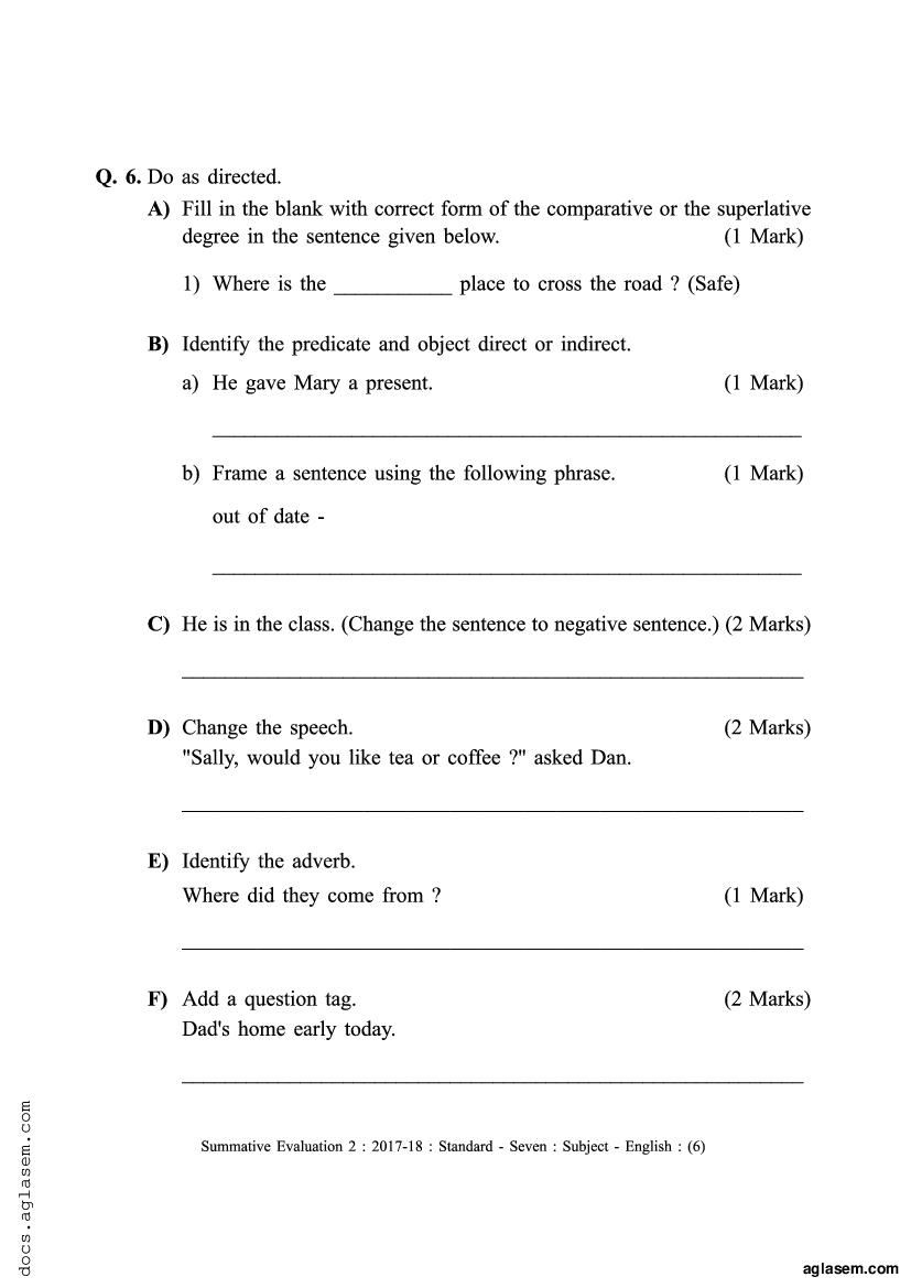 Maharashtra Board Class 7 English Sample Paper 2025 PDF Download Here Maharashtra Board Class 7 English Sample Paper 2025 PDF Download Here