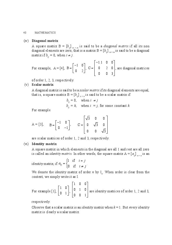 NCERT Book Class 12 Maths Chapter 3 Matrices