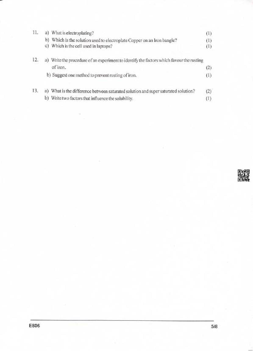 Class 8 Basic Science Christmas Exam Question Paper 2024 | Kerala Std 8 Second Term Basic ...
