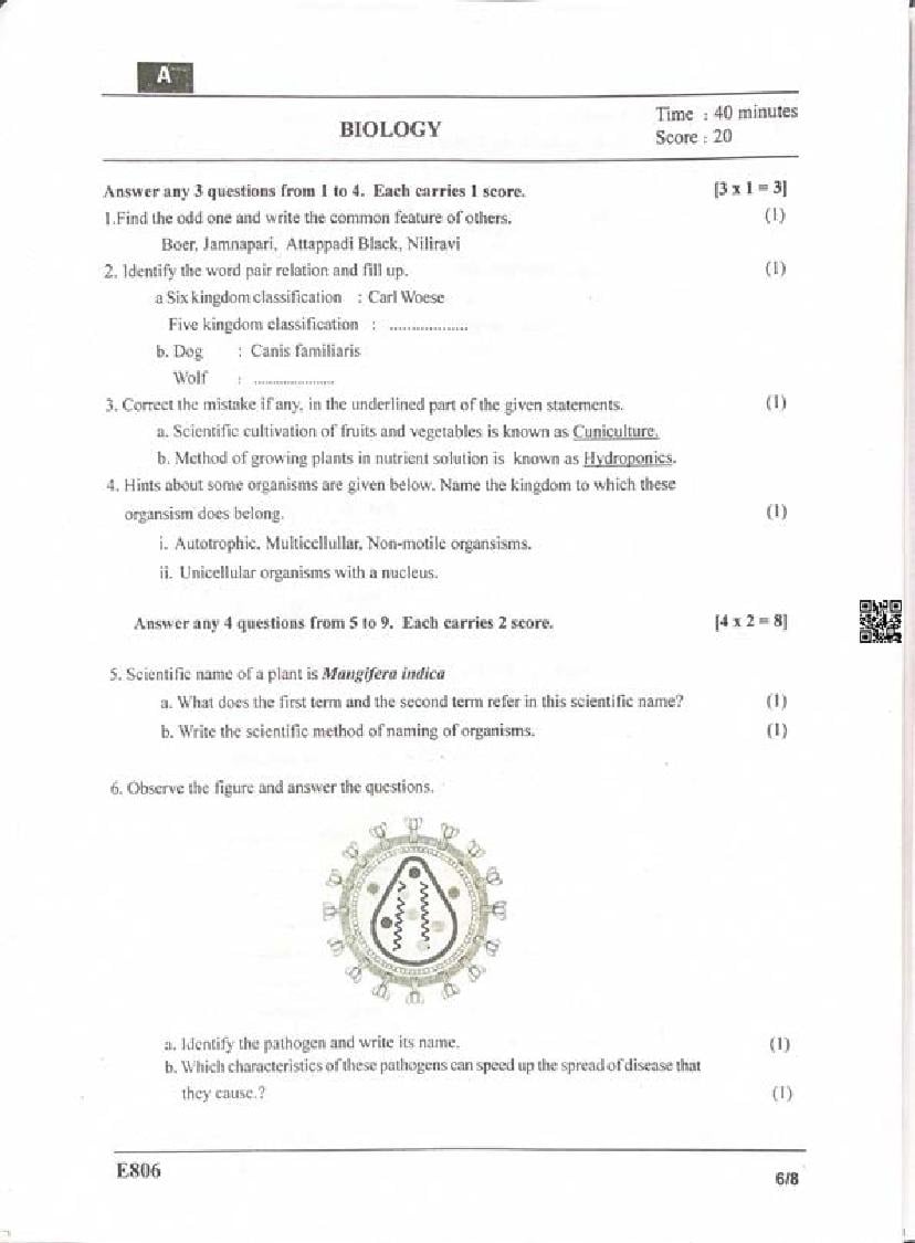 Class 8 Basic Science Christmas Exam Question Paper 2024 | Kerala Std 8 Second Term Basic ...