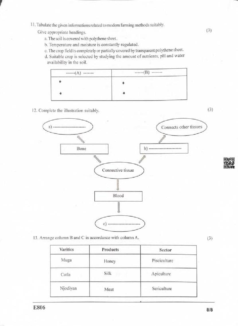 Class 8 Basic Science Christmas Exam Question Paper 2024 | Kerala Std 8 Second Term Basic ...