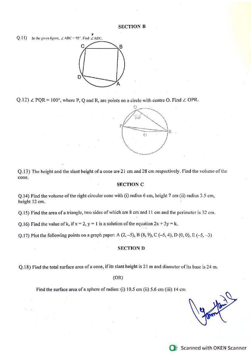 JKBOSE Class 9th Model Question Paper 2025 For Maths JK Board Class 9 JKBOSE Class 9th Model Question Paper 2025 For Maths JK Board Class 9