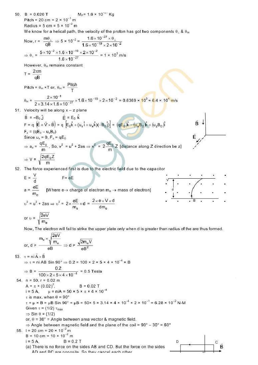 HC Verma Solutions Class 12 Chapter 34 Magnetic Field - PDF Download