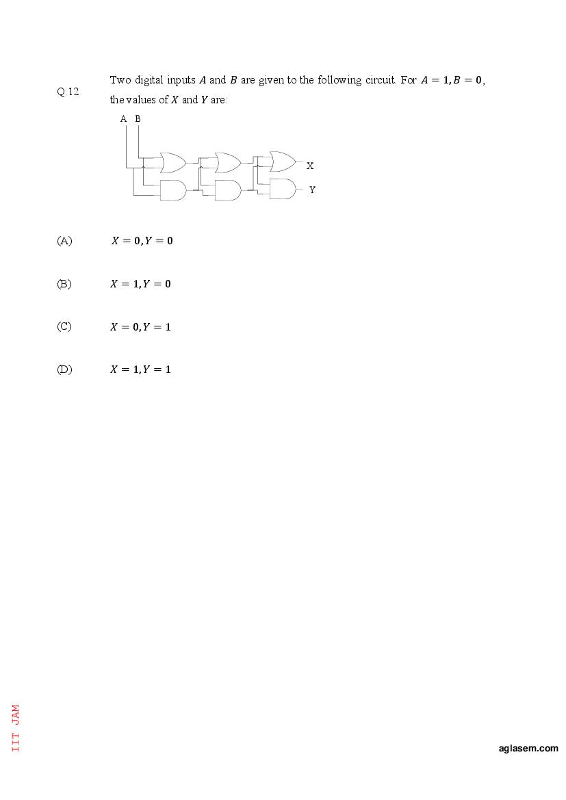 Iit Jam 2023 Question Paper Pdf Download Here Aglasem Admission