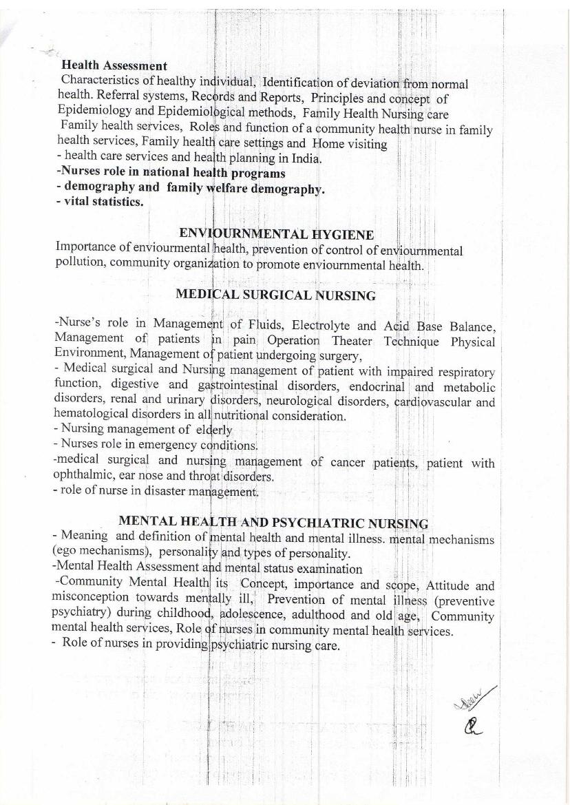 CG Post Basic B Sc Nursing 2024 Syllabus PDF AglaSem Admission