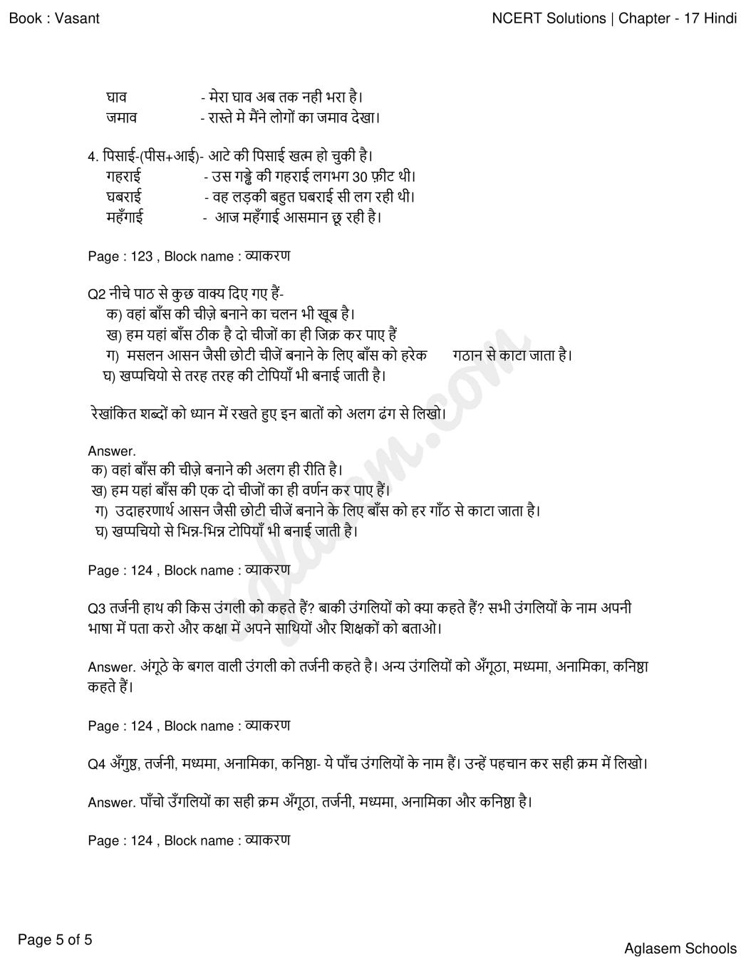 NCERT Solutions For Class 6 Hindi Chapter PDF 