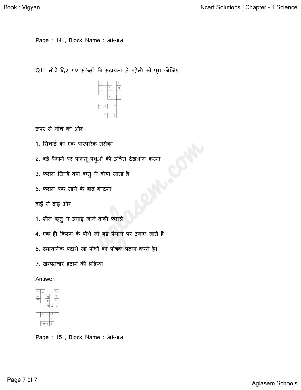 RBSE Solutions For Class 8 Science Chapter 1 Crop Production