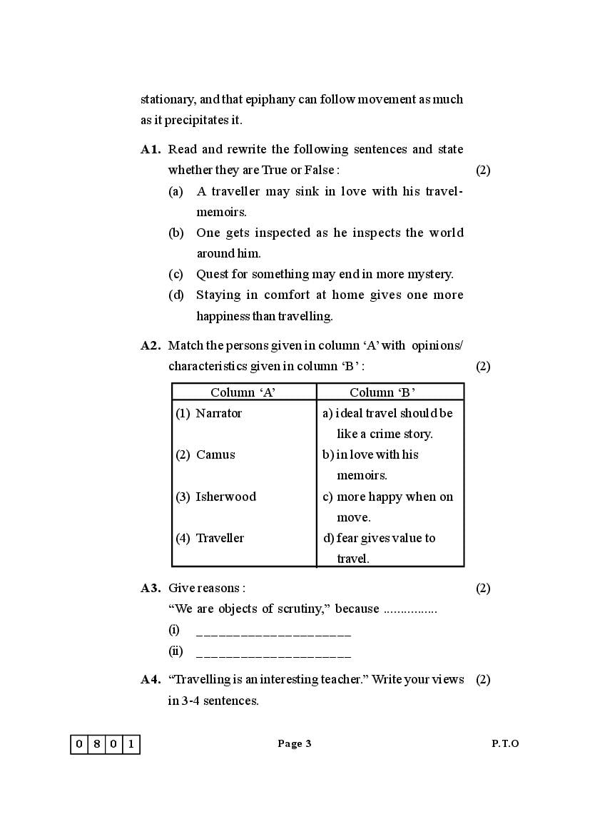 Class 12 English Sample Paper 2026 Maharashtra Board (PDF) - Maha Std ...