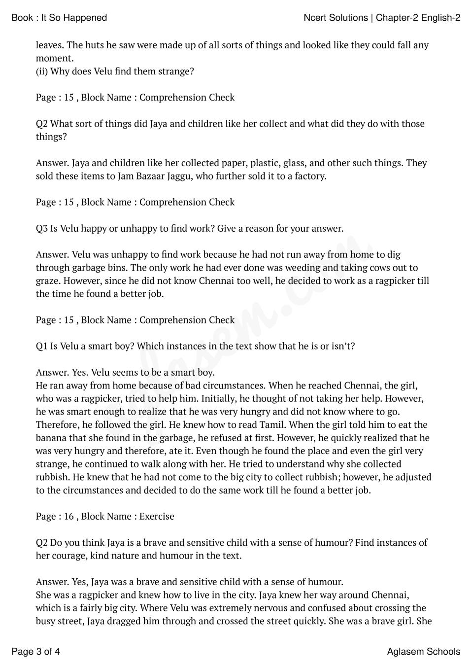 NCERT Solutions For Class 8 English Chapter 2 Children At Work PDF NCERT Solutions For Class 8 English Chapter 2 Children At Work PDF