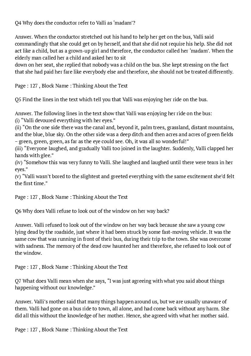 CBSE Class 10 English First Flight Chapter 9 Madam Rides The Bus The