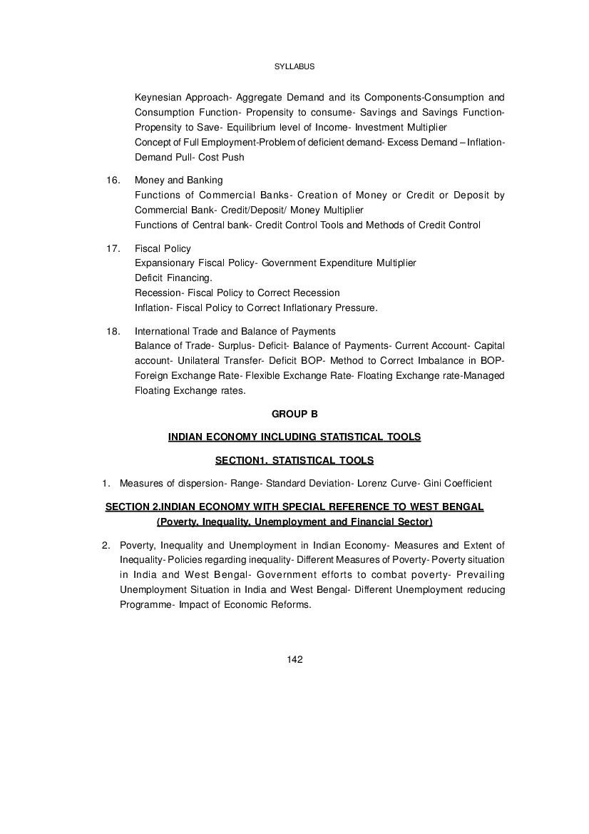 WBCHSE Class 12 Economics Syllabus 2023 PDF West Bengal Board Class